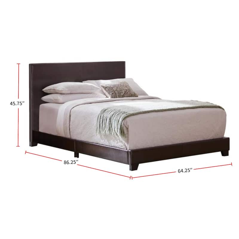 Leatherette Upholstered Bed - Overstock - 35182468