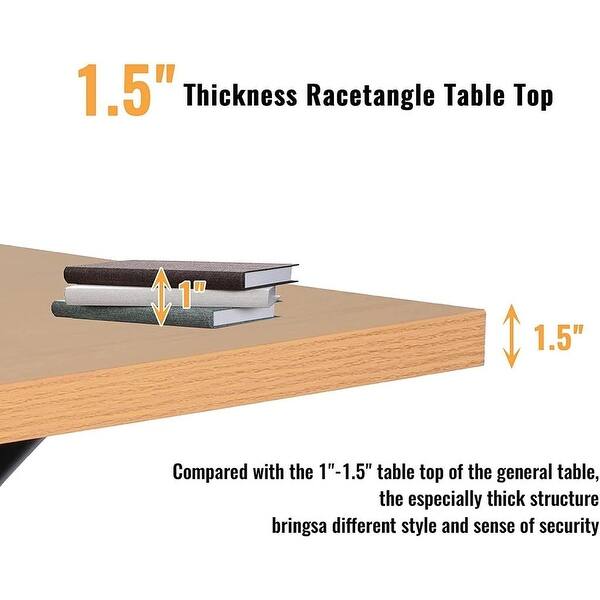 48" x 30" Dining Table Mid Century Modern Dining Table for 4 Person,w ...