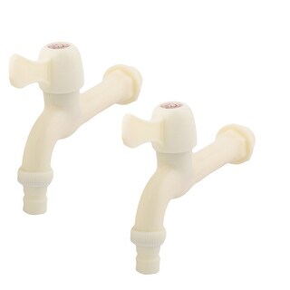 Garden Plastic Replaceable Quarter Turn Water Tap Stopcock Faucet Beige ...