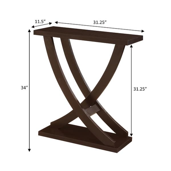Convenience Concepts Newport Criss-Cross Console Table - Bed Bath ...