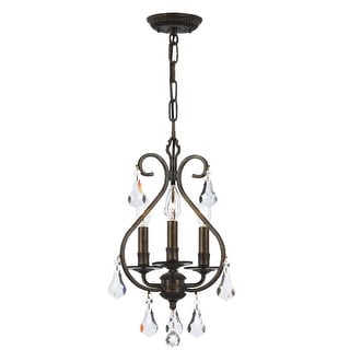 Crystorama Lighting Group 5013-CL-S Ashton 3 Light 10" Wide Crystal ...