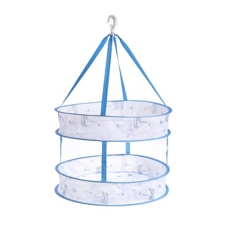 Folded Mesh Clothes Hanging Dryer, 2-Tier Sweater Drying Rack - Bed ...