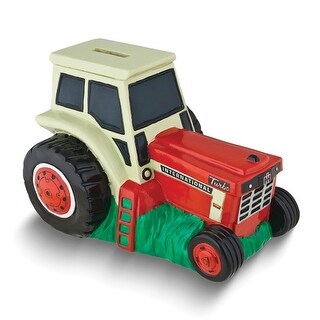 Curata Polyresin Red/White International Harvester Tractor Bank - Bed ...