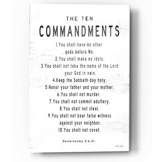 Epic Art 'The Ten Commandments' by Cindy Jacobs, Acrylic Glass Wall Art ...