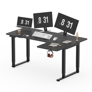 Electric Height Adjustable Ergonomic Computer Desk - Bed Bath & Beyond ...
