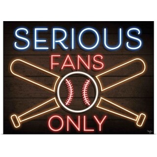 "Neon Baseball Fans" Poster Print - Multi - Bed Bath & Beyond - 25526375