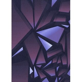 Ahgly Company Machine Washable Transitional Deep Periwinkle Purple Area ...