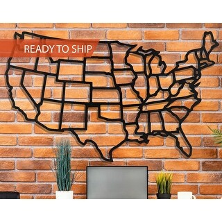 Metal United States Map Metal Wall Decor USA Map Metal Wall - Bed Bath ...