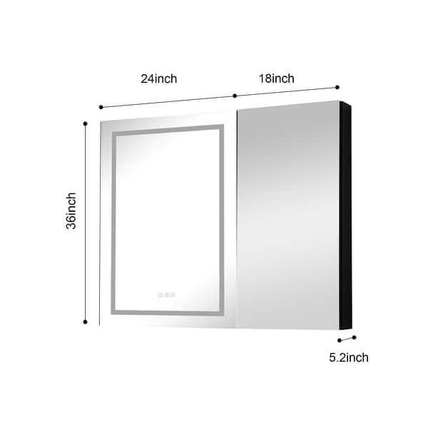 LED Lighted Bathroom Medicine Cabinet with Mirror - 42x36 - Bed Bath ...