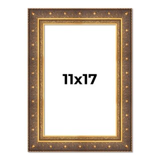 11x17 Frame Gold Real Wood Picture Frame - Bed Bath & Beyond - 38027108