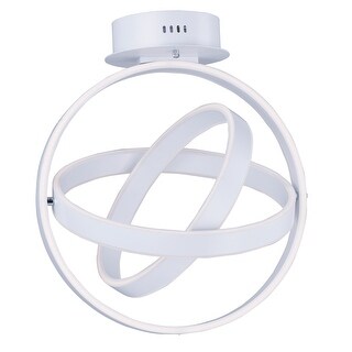 Modern Contemporary LED Pendant Gyro LED Matte White - Exact Size - Bed ...