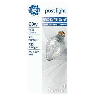 GE 14349 Saf-T-Gard Postlight Incandescent Bulb, 60 Watt - Bed Bath ...