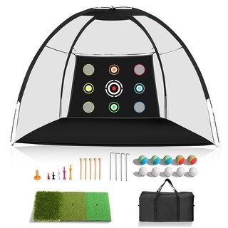 10*7ft Golf Practice Net with Targets,Golf Mat,Golf Balls and Golf Bag ...