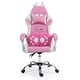Cute Gaming Chair with Cat Paw Lumbar Cushion and Cat Ears, Ergonomic ...