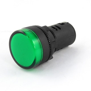 AC/DC12V 20mA Green LED Power Indicator Pilot Single Light Lamp 20mm ...