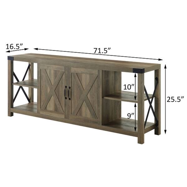 Sanderson Rustic Oak 2-Door TV Stand - Bed Bath & Beyond - 37969538
