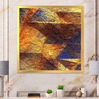 Designart "Abstract Triangle & Cubism Element II" Modern Framed Wall ...