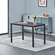 Walnut color Dining Table with table top and black leg - Bed Bath ...