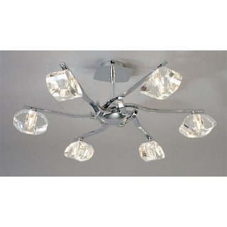 Mantra Lighting 413 Alfa 5 Light Semi-Flush Ceiling Fixture - Polished ...