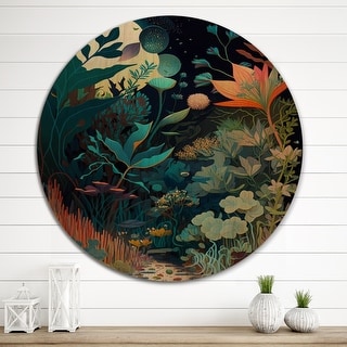 Designart "Bounties And Blooming Wilderness Blessings IV" Coastal Wood ...