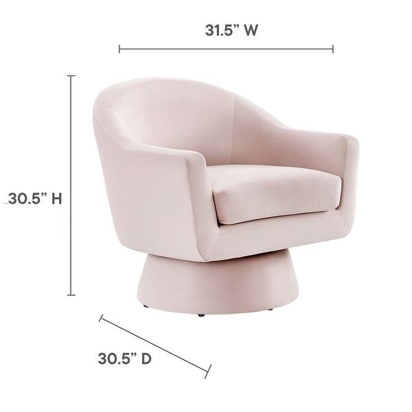Orchard Modern Pink Velvet Upholstered Swivel Accent Chair - Bed Bath ...
