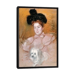 iCanvas "Woman Holding A Dog" by Mary Stevenson Cassatt Framed - Bed ...
