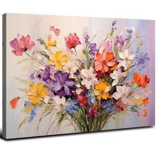 Colorful Flower Canvas Wall Art - Bed Bath & Beyond - 43767672