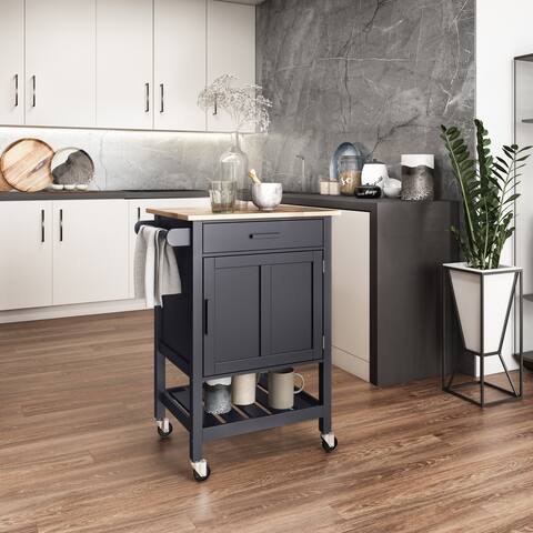 CorLiving Sage Wood Kitchen Cart - N/A - Overstock - 34323732
