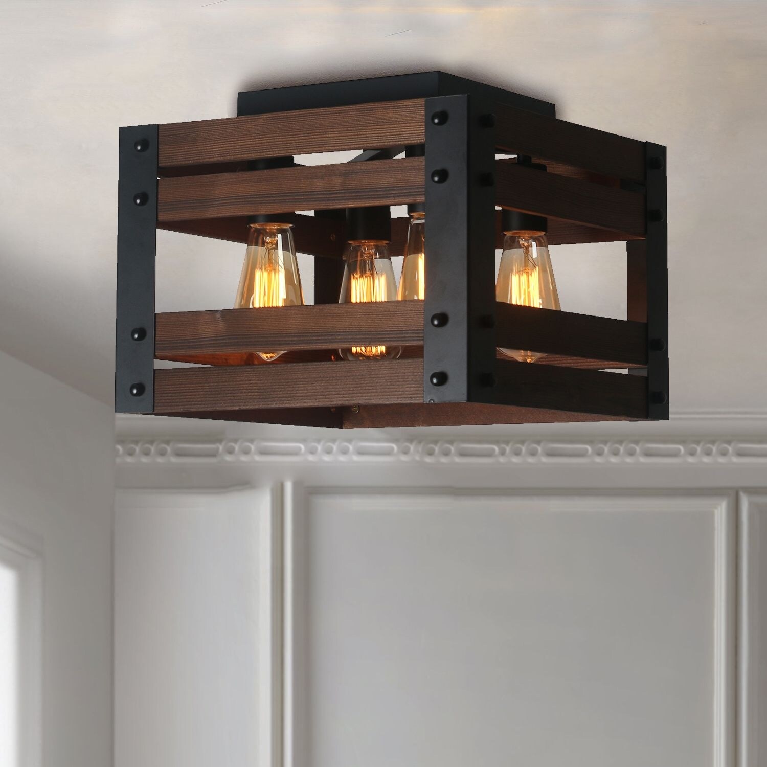 Farmhouse Flush Mount Ceiling Lights - Bed Bath & Beyond