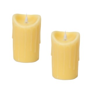 Simplux LED Dripping Candle w/Moving Flame (Set of 2) - Bed Bath ...