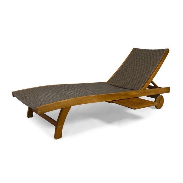 Banzai Outdoor Wicker and Wood Chaise Lounge (Set of 4) by Christopher ...