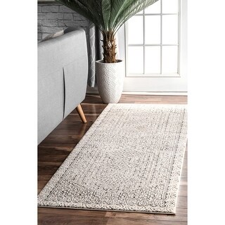 Brooklyn Rug Co Light Grey Aztec Print Area Rug - On Sale - Bed Bath ...