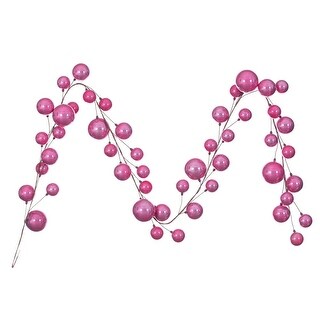 Vickerman 10' Pink Pearl Branch Ball Wire Garland. - Bed Bath & Beyond ...