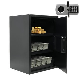 Safe Box with Double Warning Alarm key and Keypad Dual Use Security ...