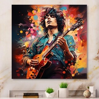 Designart "Rockstar Portrait I" Music Multi Wall Decor - Traditional ...