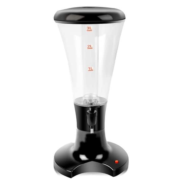3L Draft Beer Tower Dispenser with LED Lights - 9" x 10" x 20" (L; x W ...