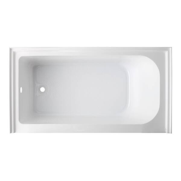 Kingston Brass Oriel 60" Three Wall Alcove Acrylic Soaking Tub with ...