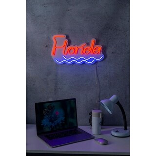 16.9" US Novelty Florida Led Neon Sign Wall Décor - Bed Bath & Beyond ...