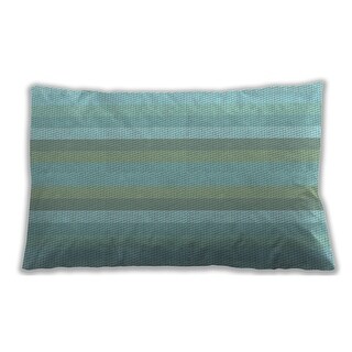 Ahgly Company Patterned Indoor-Outdoor Tron Blue Lumbar Throw Pillow ...