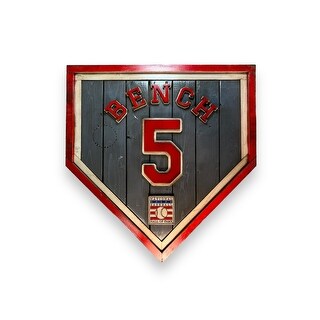 Johnny Bench Hall of Fame Vintage 20" Distressed Wood Home Plate - Bed ...