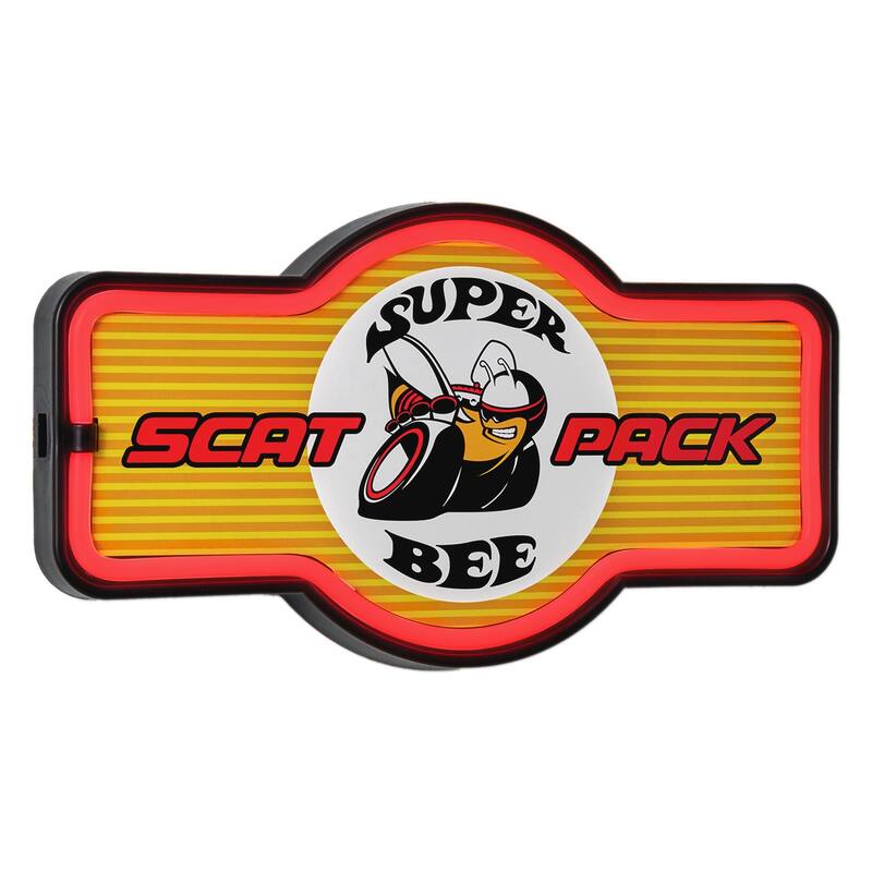 American Art Decor Dodge Super Bee Scat Pack Marquee Shaped LED Light ...