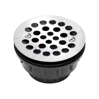 2 in. Plastic Black-Chrome Shower Drain - Bed Bath & Beyond - 39123343