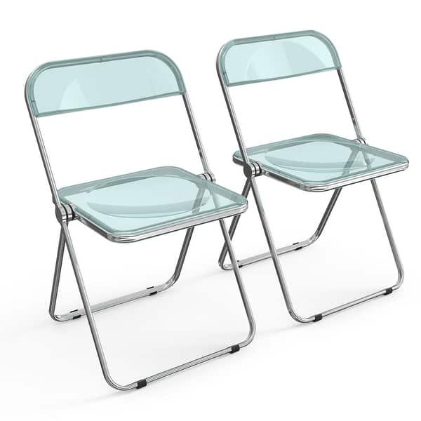 2PC Folding Stackable Acrylic Chair Transparent - On Sale - Bed Bath ...