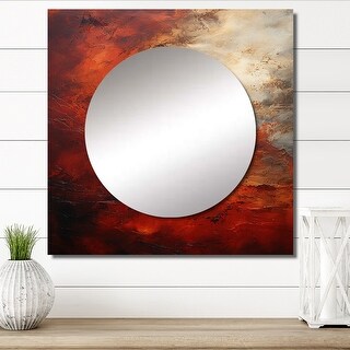 Designart "Maroon Mars mystery planet" Our Solar System Wall Mirror ...