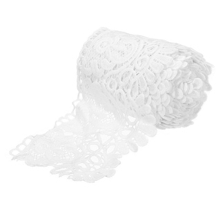 4 Inch Wide Lace Ribbon Floral Pattern Lace Trim Ribbon - Bed Bath ...