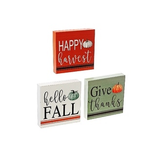 Harvest Square Table Blocks - Set of 3 - Bed Bath & Beyond - 38445755