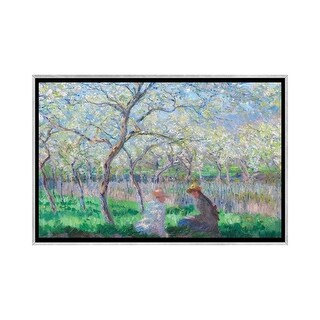 iCanvas "Springtime, 1886 " by Claude Monet Framed - Bed Bath & Beyond ...