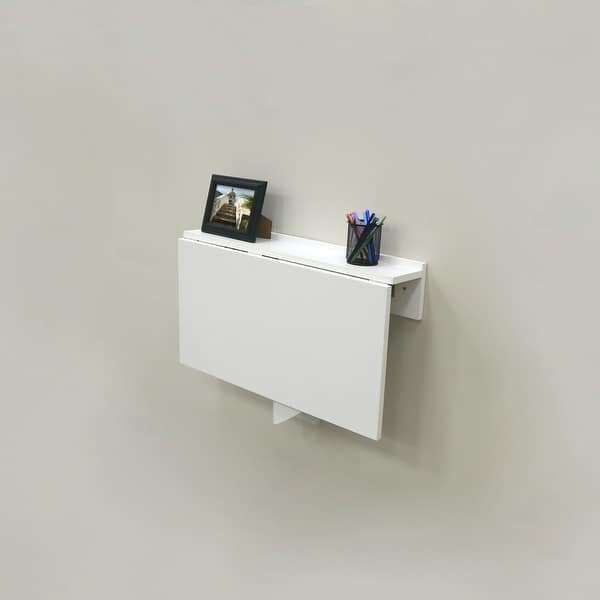30-inch White Wall Mounted Desk - Bed Bath & Beyond - 33524782