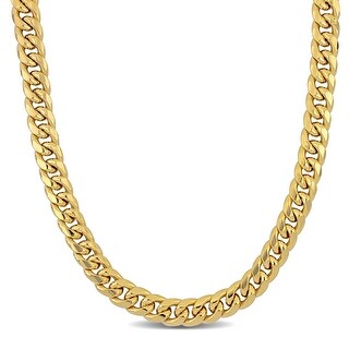 Miadora 9.25mm Miami Cuban Link Chain Necklace in 10k Yellow Gold-22 in ...
