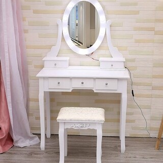 Vanity Dressing Table with Mirror and Lights - Bed Bath & Beyond - 40544874